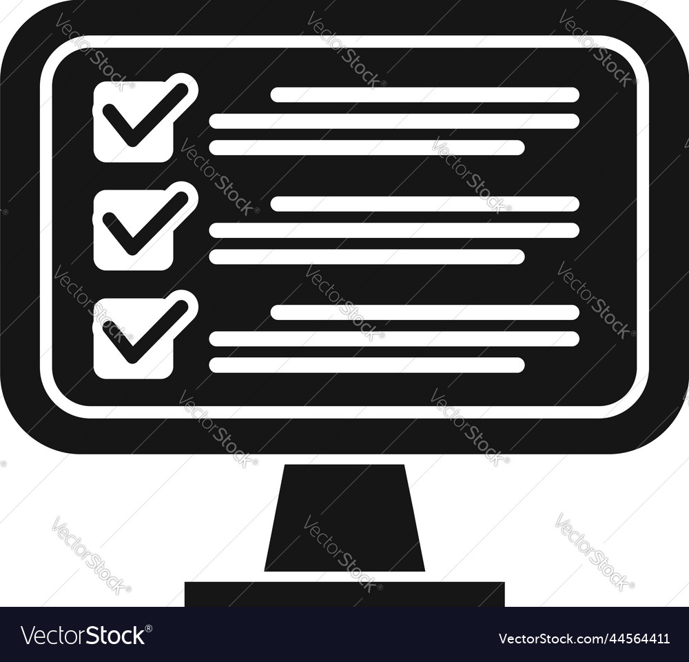 Monitor task icon simple business clock Royalty Free Vector