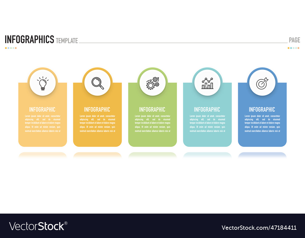 Rectangular infographic for business presentation Vector Image