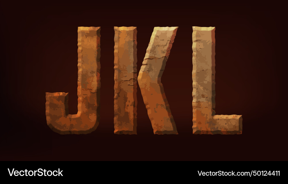 Rusty letters Royalty Free Vector Image - VectorStock