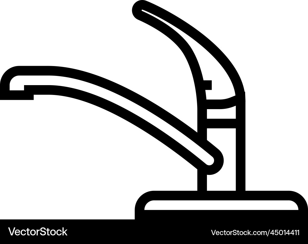 Wash faucet water line icon Royalty Free Vector Image