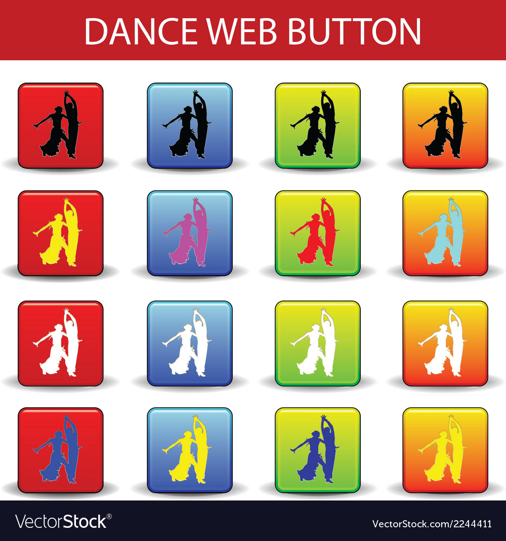 Web button dance Royalty Free Vector Image - VectorStock