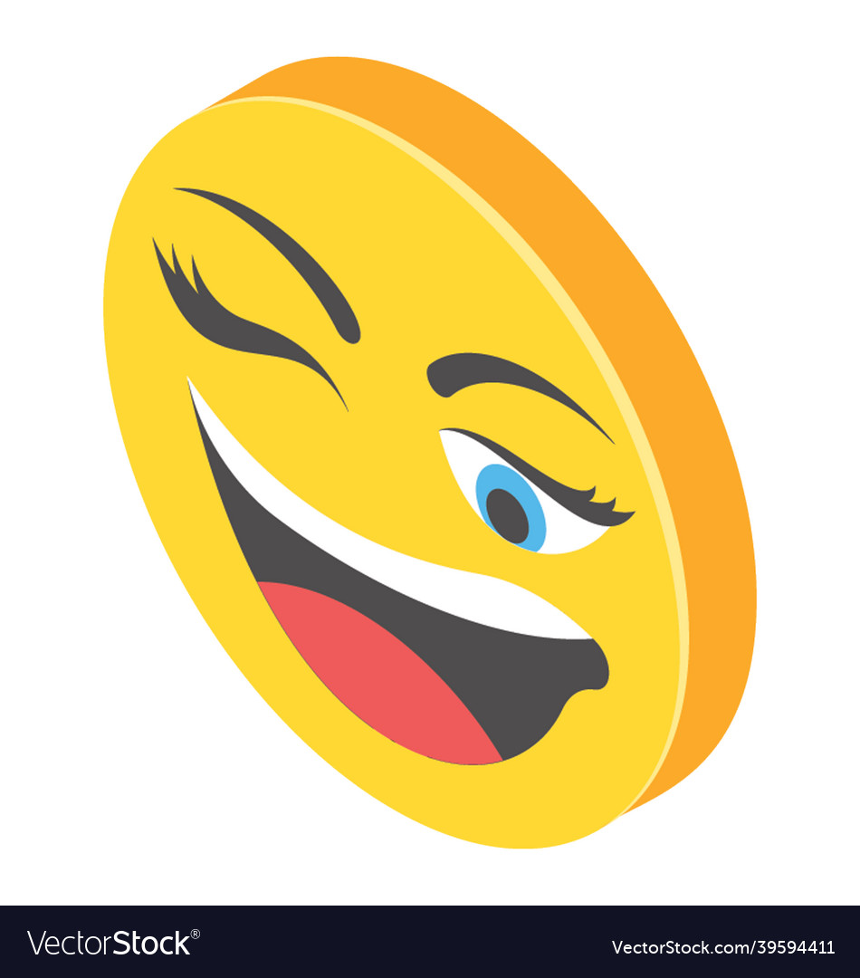 Winking Royalty Free Vector Image - VectorStock