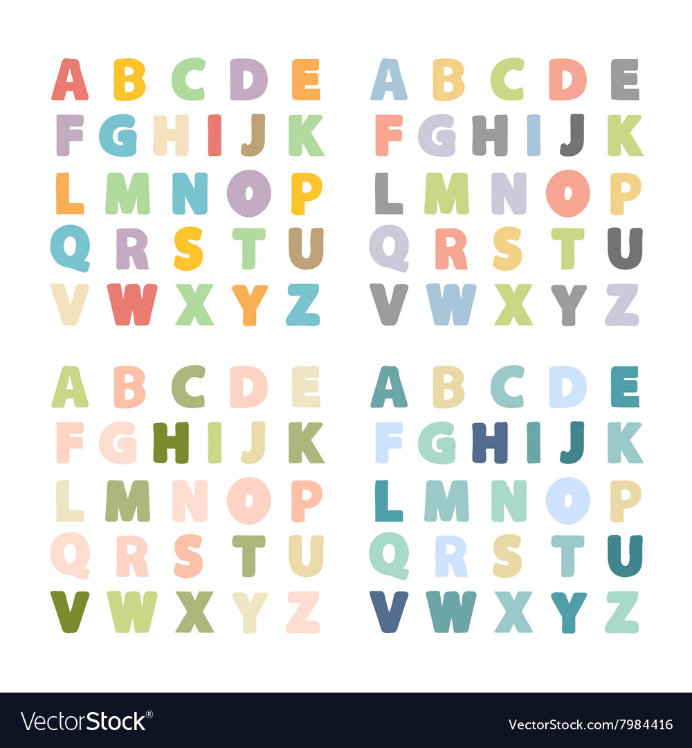Alphabet setalphabet collection Royalty Free Vector Image
