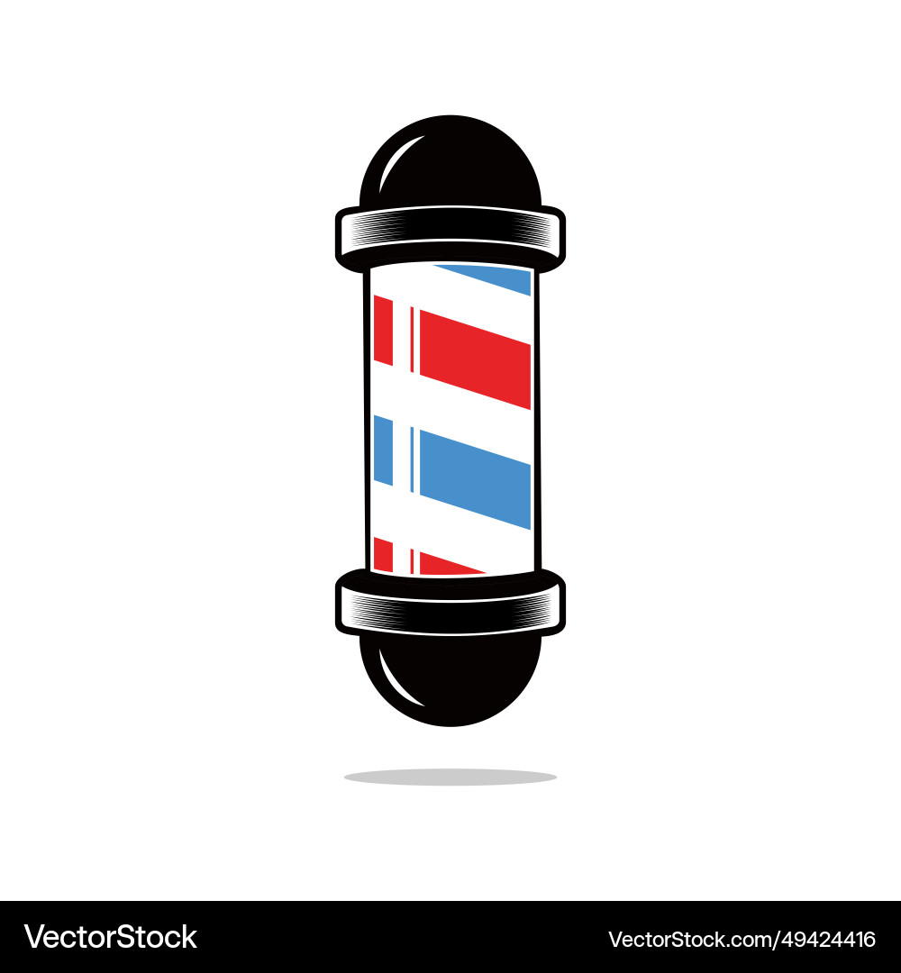 Barber shop pole icon in flat style Royalty Free Vector