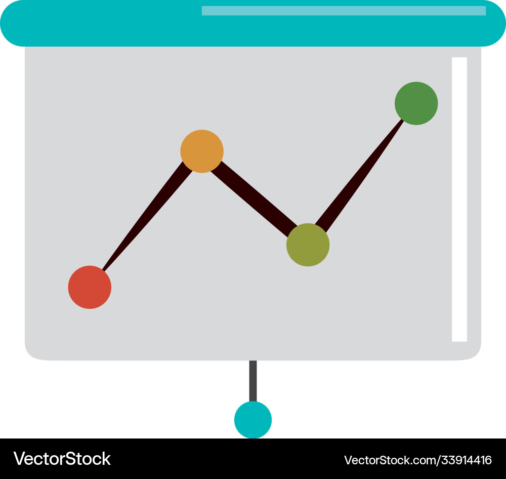 Data analysis financial diagram report stock flat Vector Image