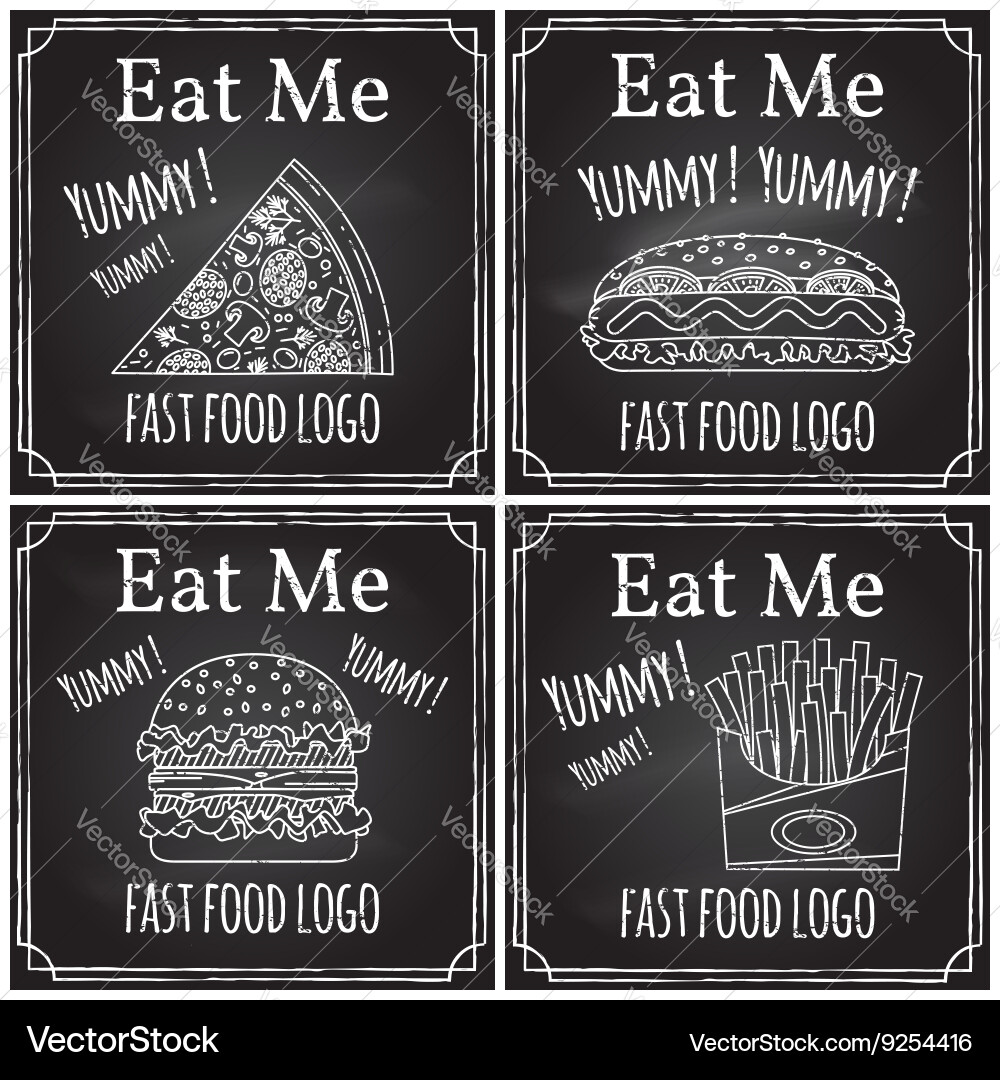 Eat me elements on the theme of restaurant Vector Image