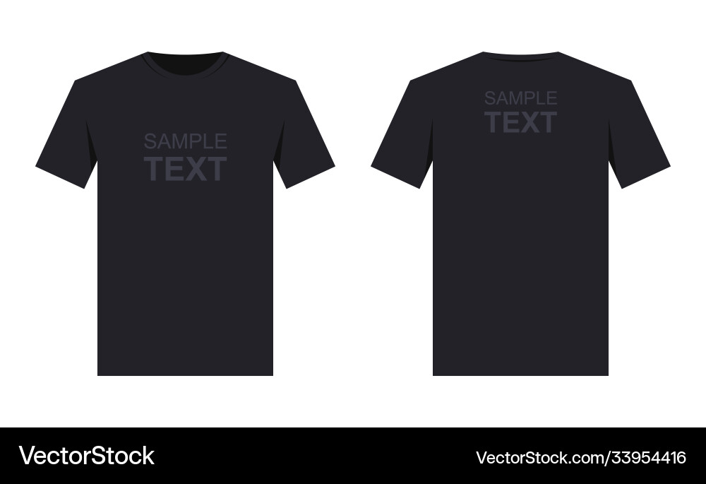 Mens black t-shirt design template Royalty Free Vector Image