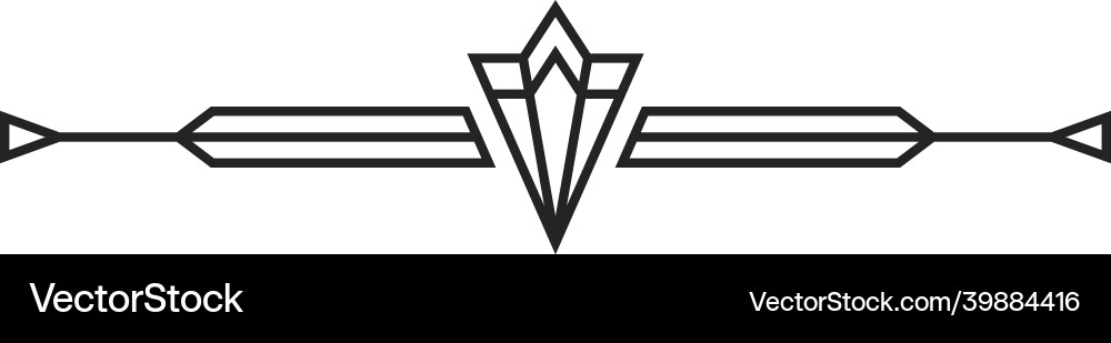 Ornament 1920s border retro minimal elegant Vector Image