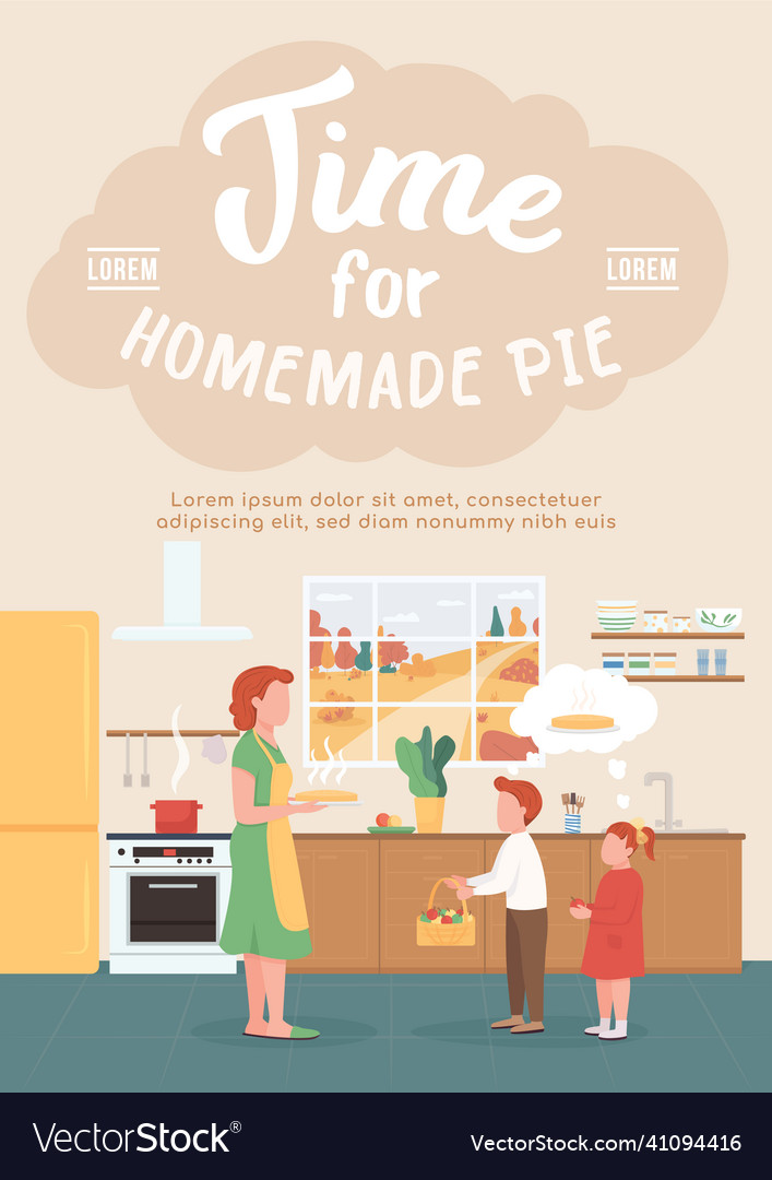 Poster flat template Royalty Free Vector Image