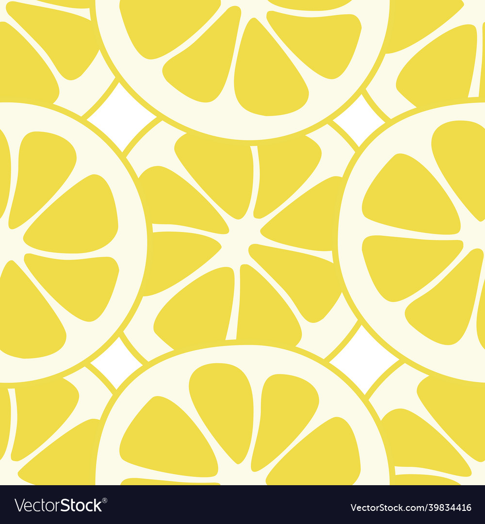 Seamless lemon slices pattern Royalty Free Vector Image