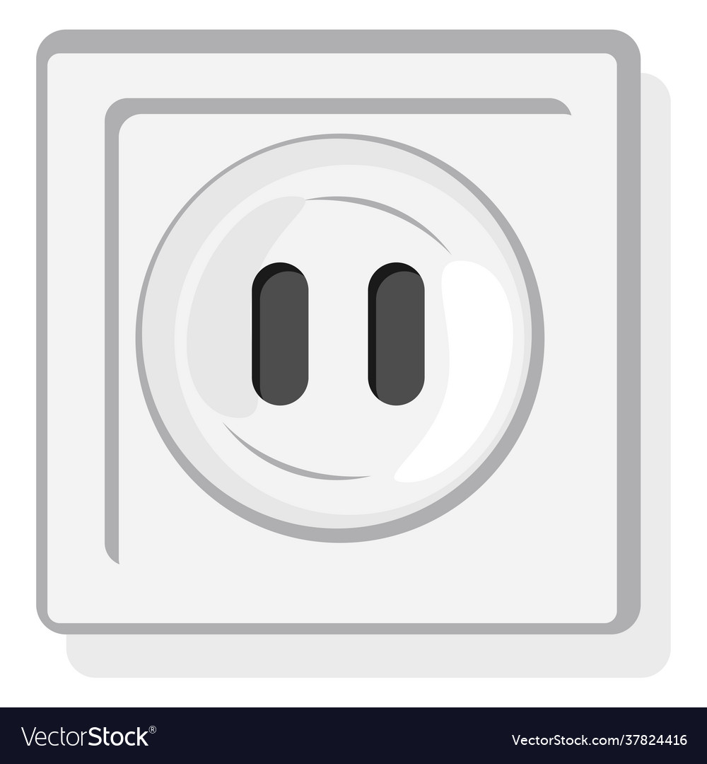 Wall socket power icon Royalty Free Vector Image