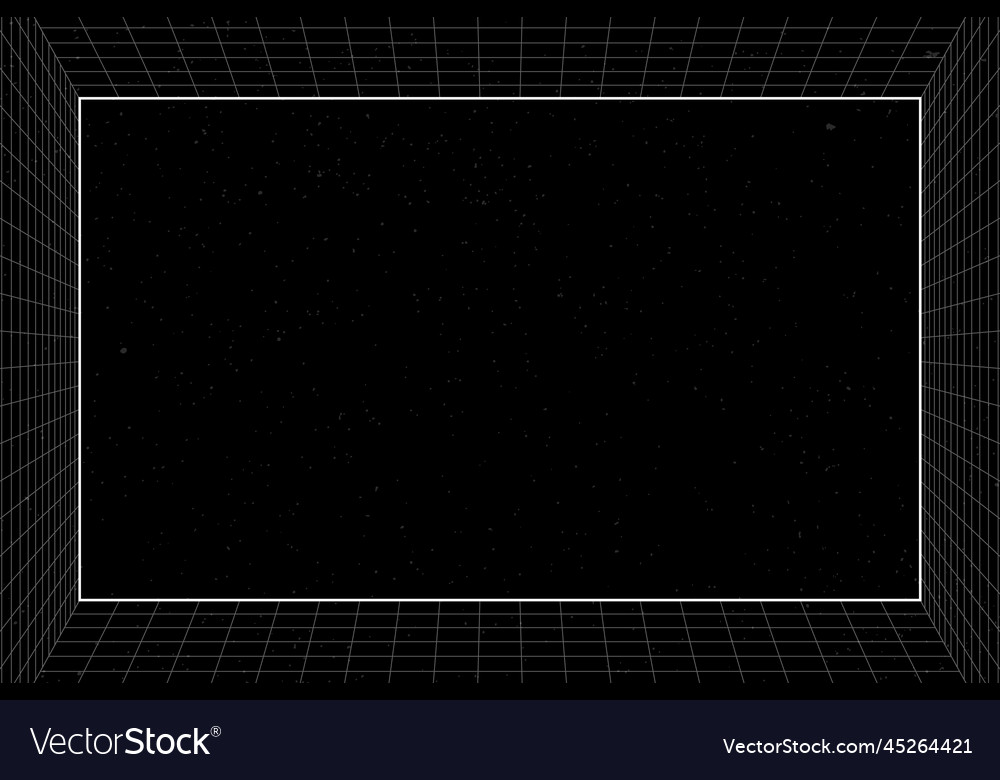 3d grid patterned frame Royalty Free Vector Image