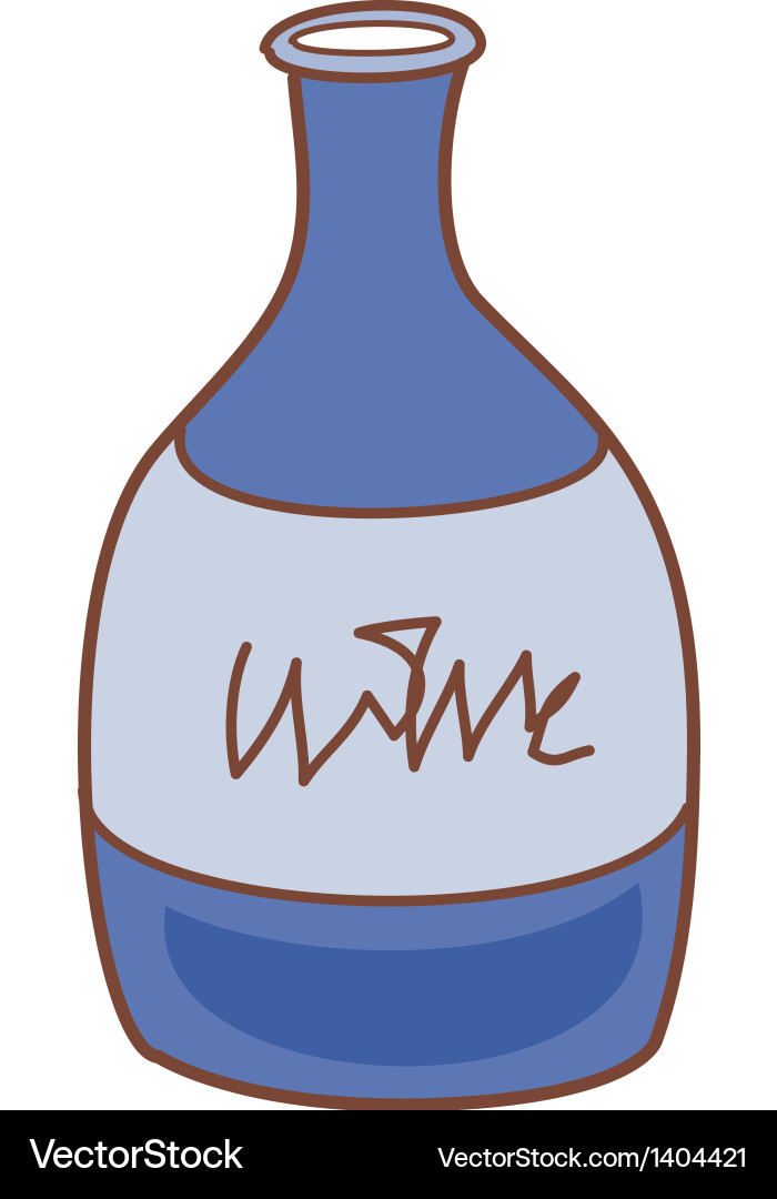 A bottle of wine Royalty Free Vector Image - VectorStock
