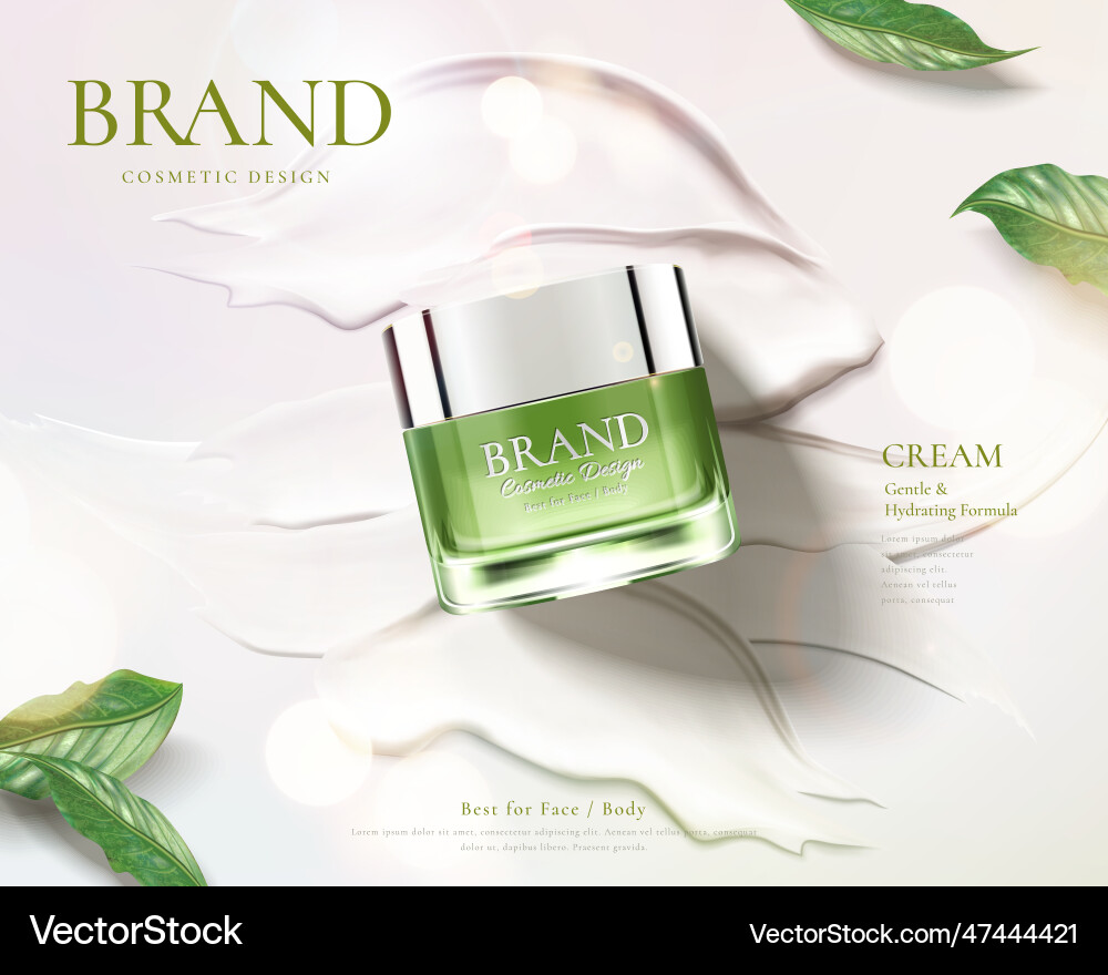 Beauty product ad template Royalty Free Vector Image