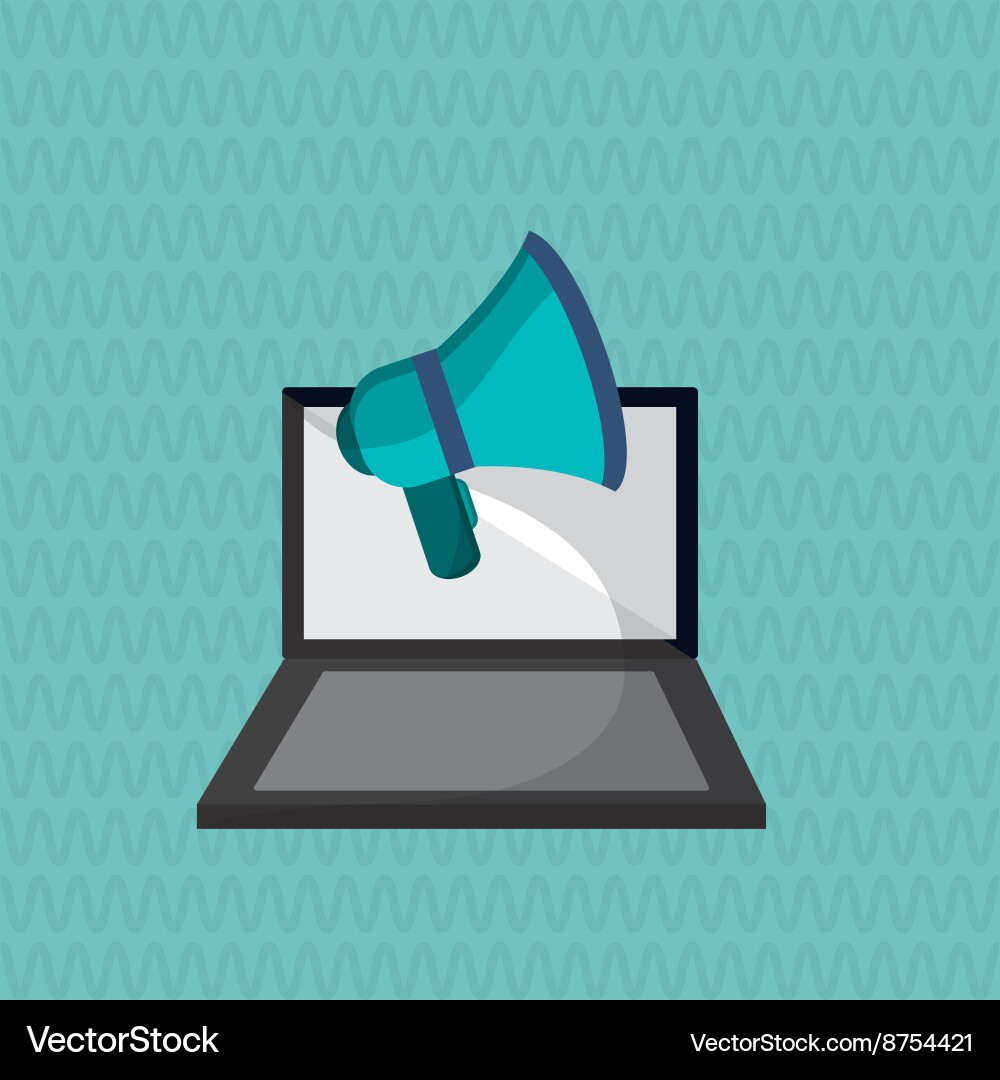Business concept laptop icon communication Vector Image