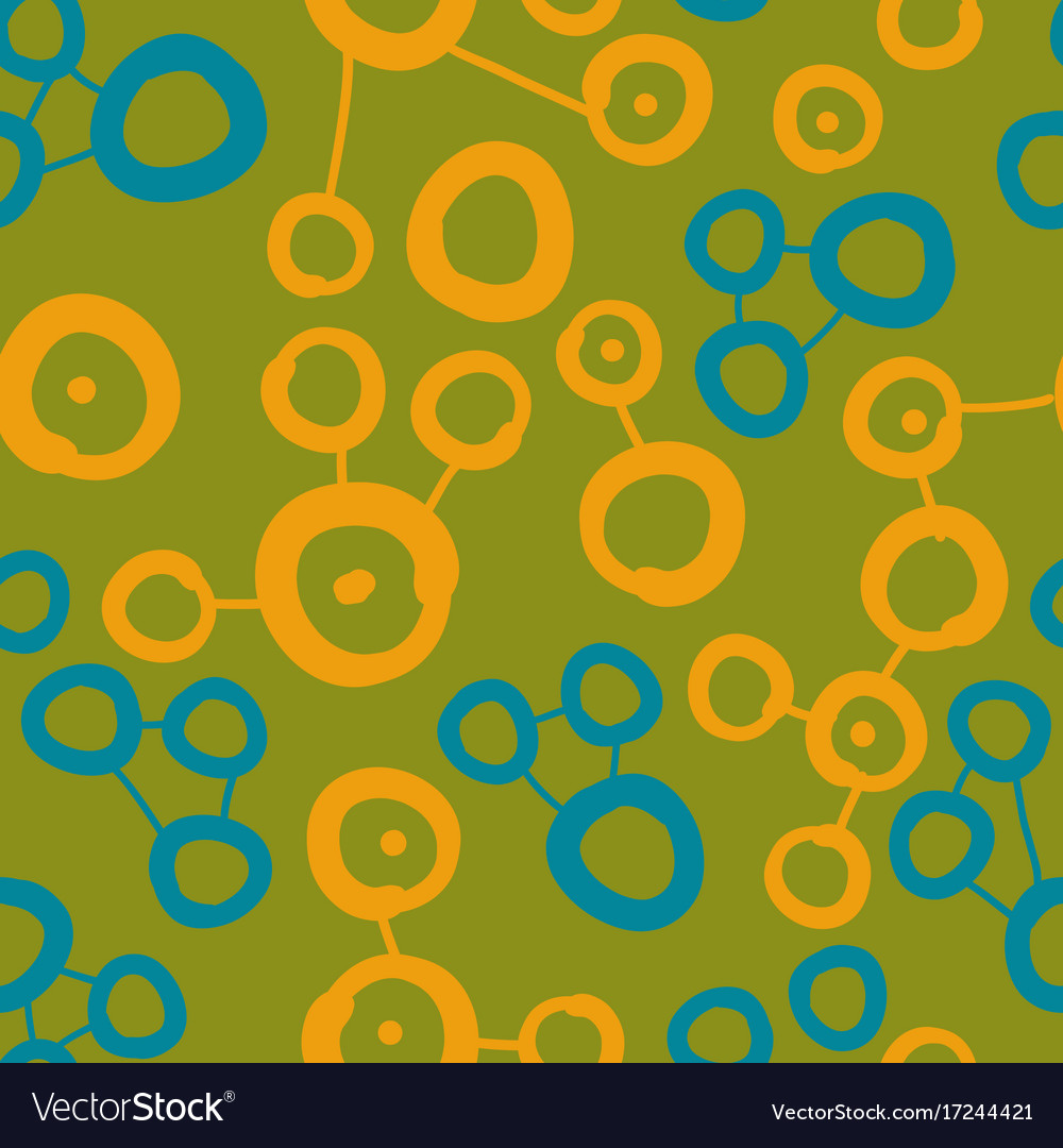 Connected spots pattern seamless lines Royalty Free Vector