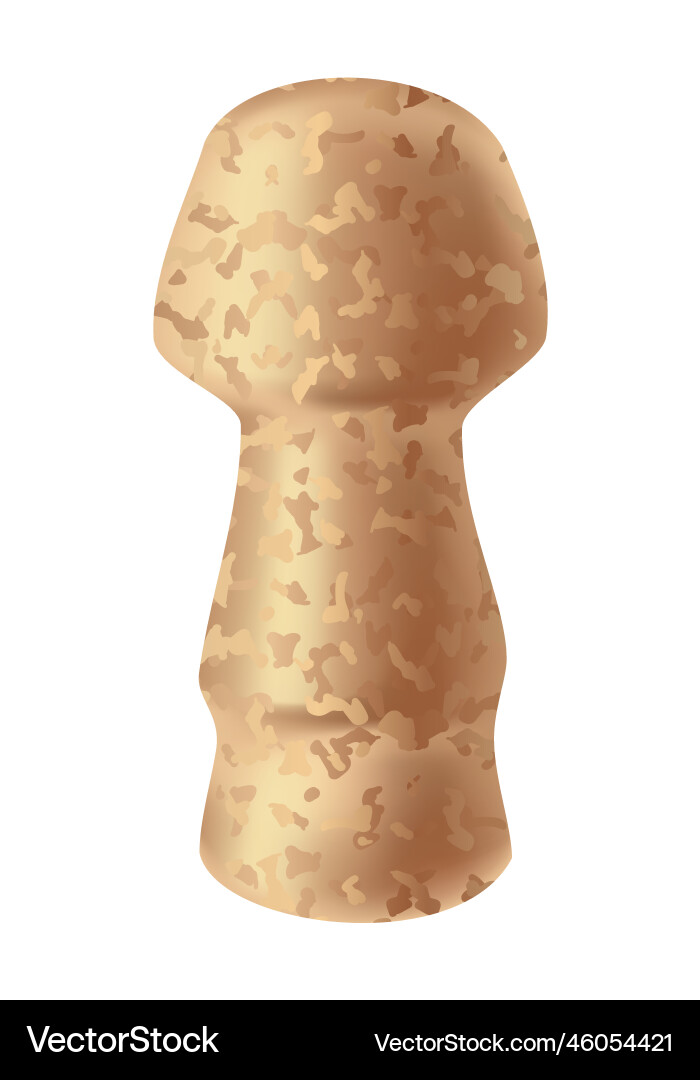 Cork wine stopper corkwood plug Royalty Free Vector Image