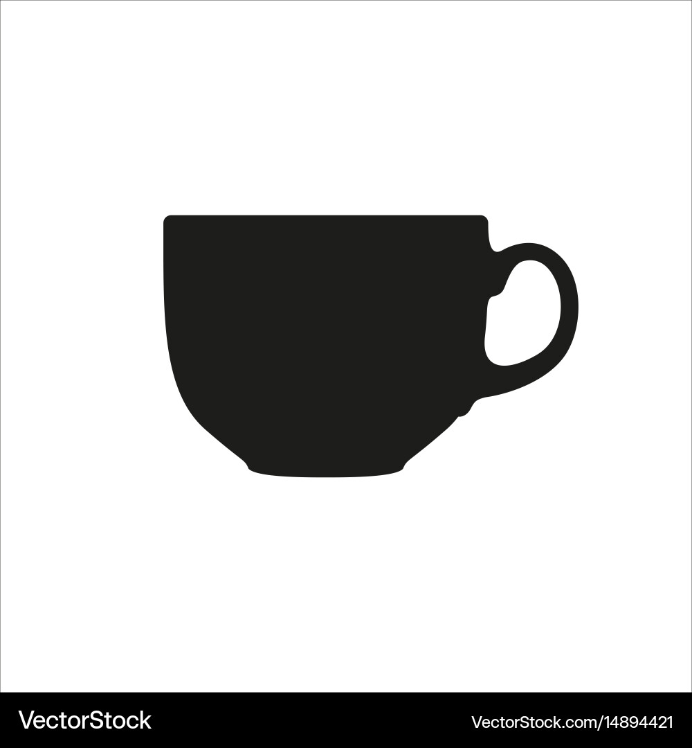 Cup icon in simple monochrome style Royalty Free Vector