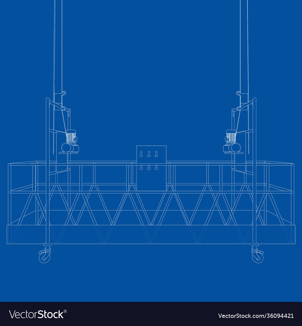 Empty construction elevator Royalty Free Vector Image