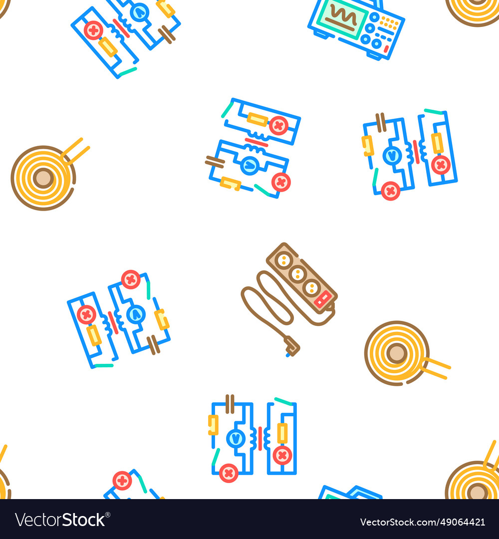 Engineer worker industry seamless pattern Vector Image