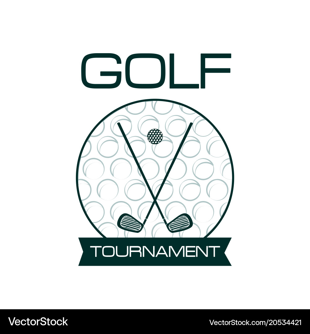 Golf sport tournament Royalty Free Vector Image