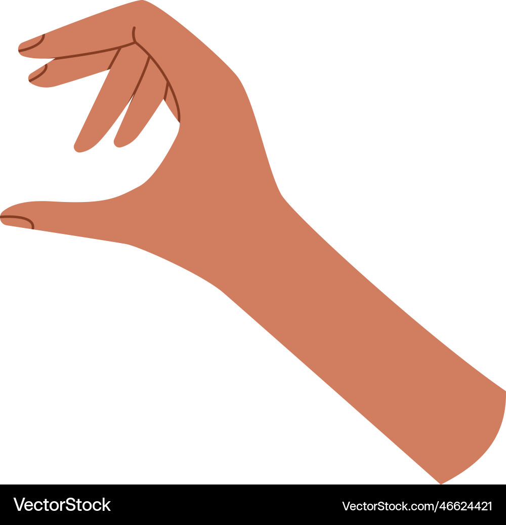 Hand taking gesture Royalty Free Vector Image - VectorStock