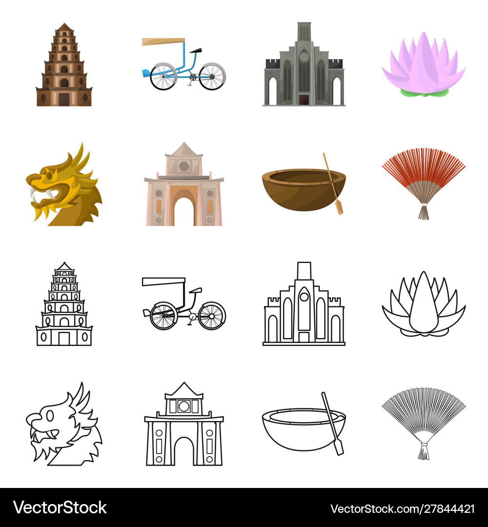 Isolated object travel and country symbol Vector Image