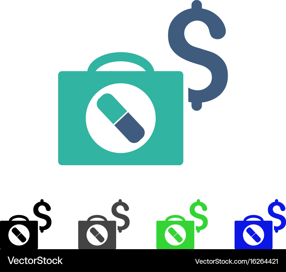 Medical business flat icon Royalty Free Vector Image