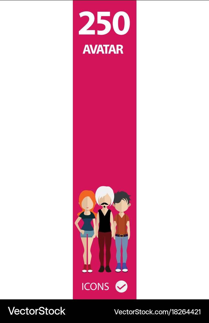People avatar with full body and torso variations Vector Image