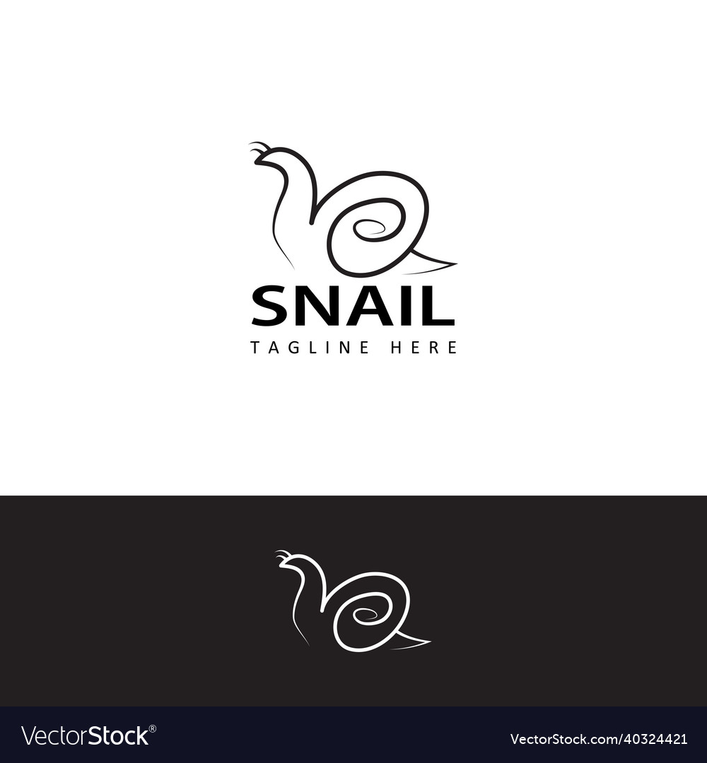 Snail logo template design Royalty Free Vector Image