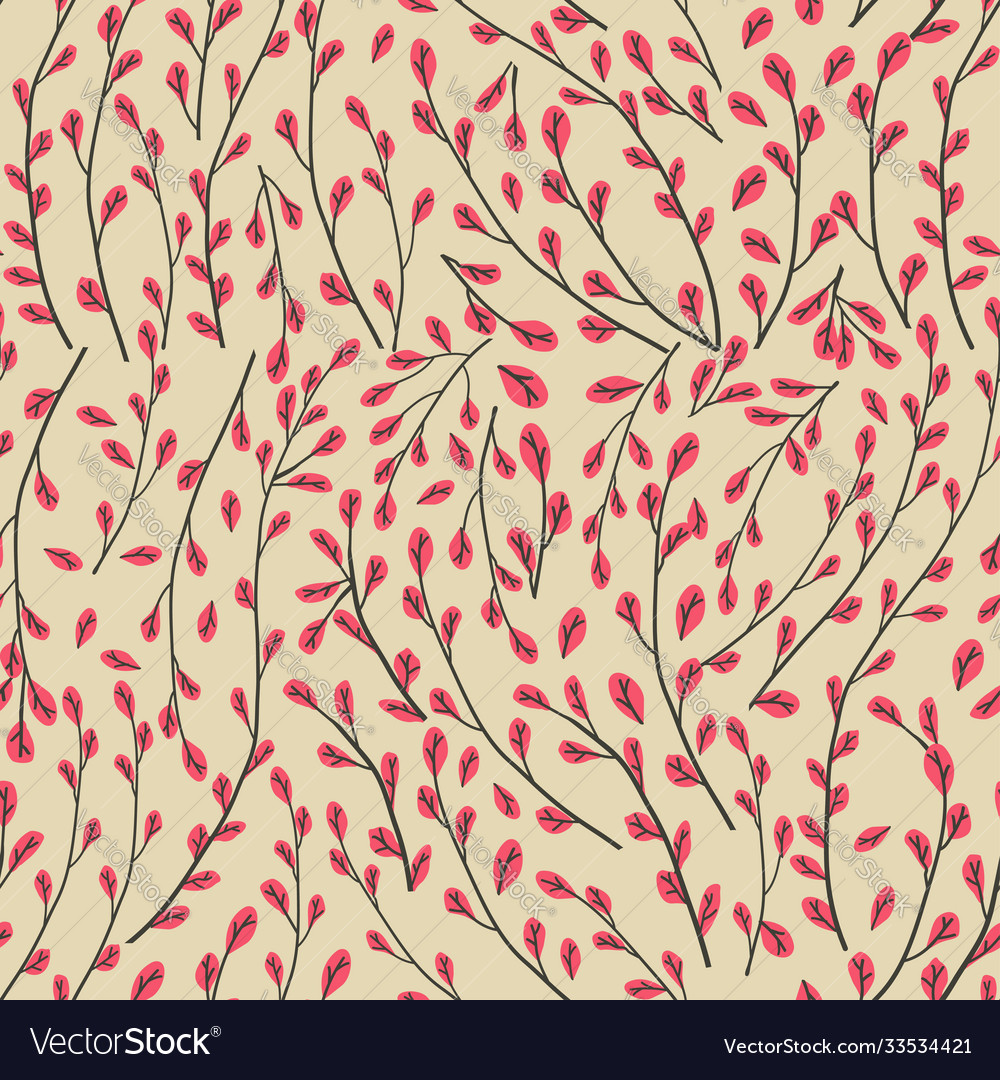 Spring theme seamless pattern design with flower Vector Image
