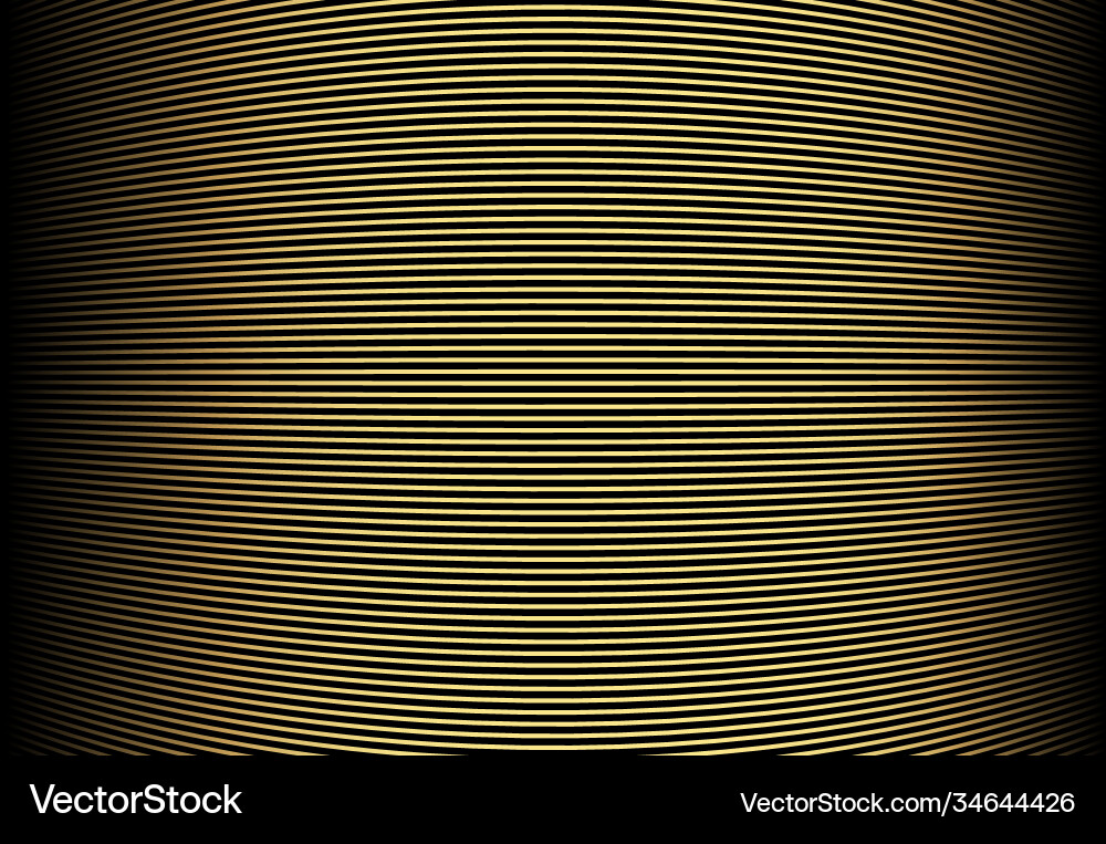 Abstract gold color warped diagonal striped Vector Image