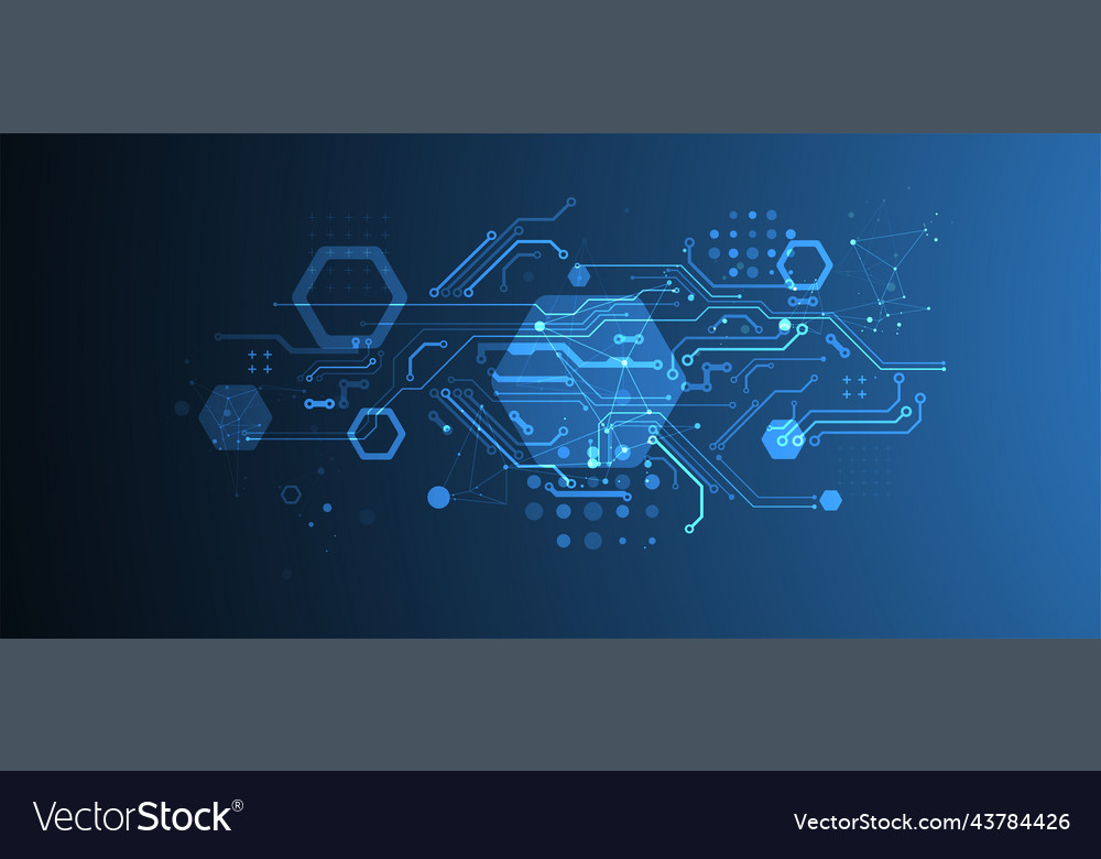 Abstract technology concept circuit board high Vector Image