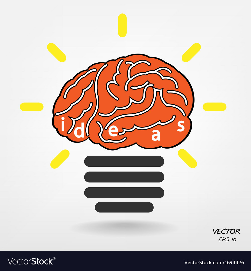 Creative light bulb Royalty Free Vector Image - VectorStock