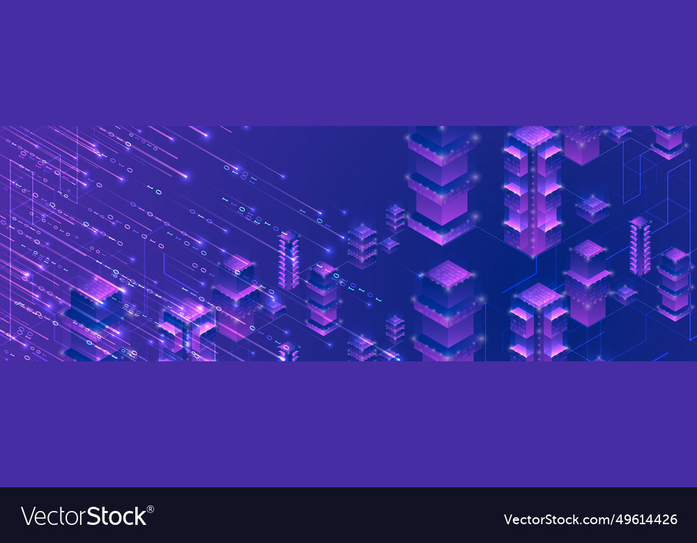 Data visualization concept 3d isometric hand Vector Image
