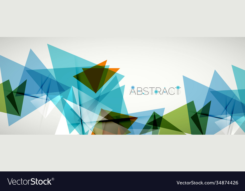 Geometric abstract background color triangle Vector Image
