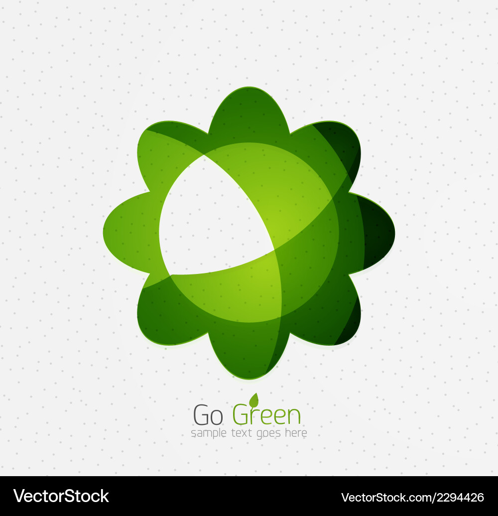 Green eco unusual background concept - flowers Vector Image