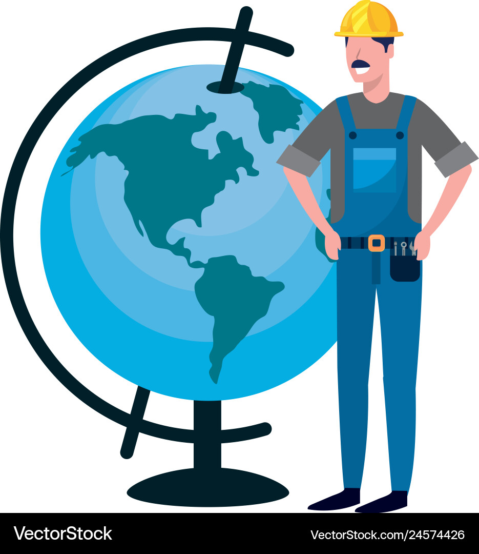Labor day job cartoon Royalty Free Vector Image