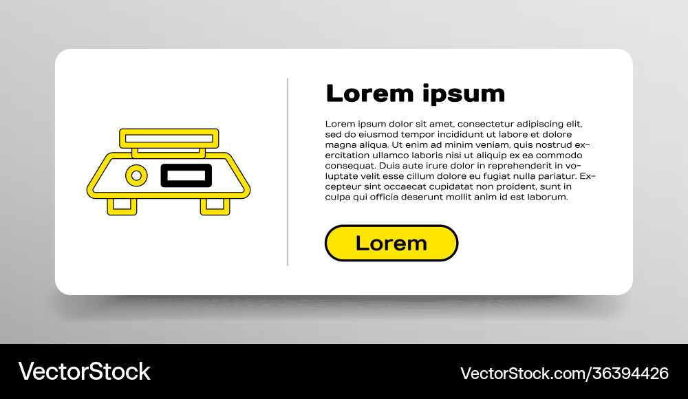 Line electronic scales icon isolated on white Vector Image