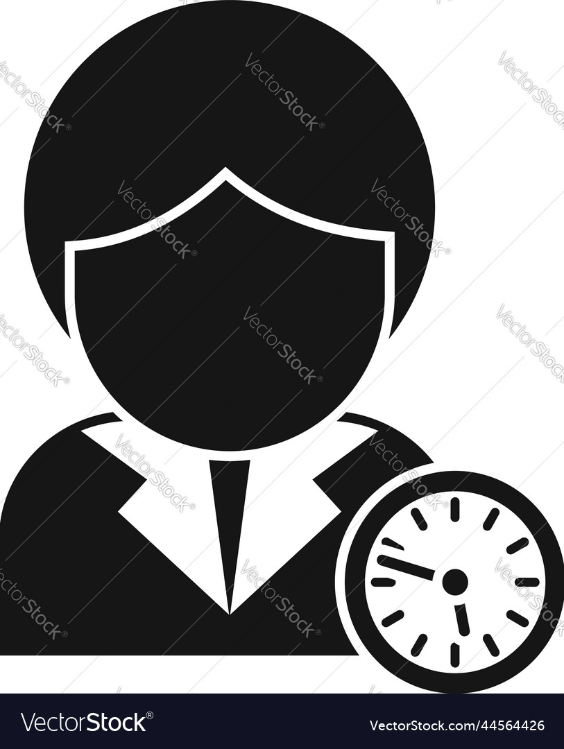 Manager time work icon simple project Royalty Free Vector
