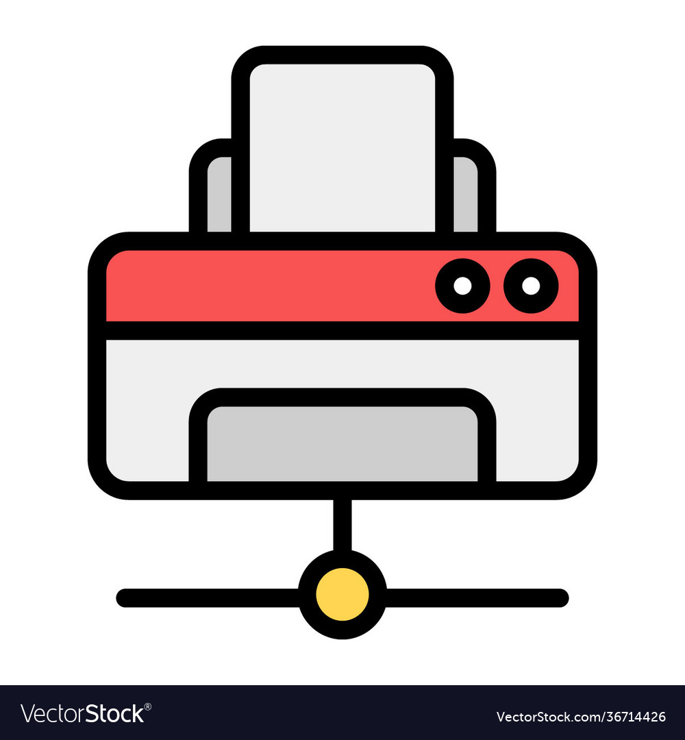 Network printer Royalty Free Vector Image - VectorStock