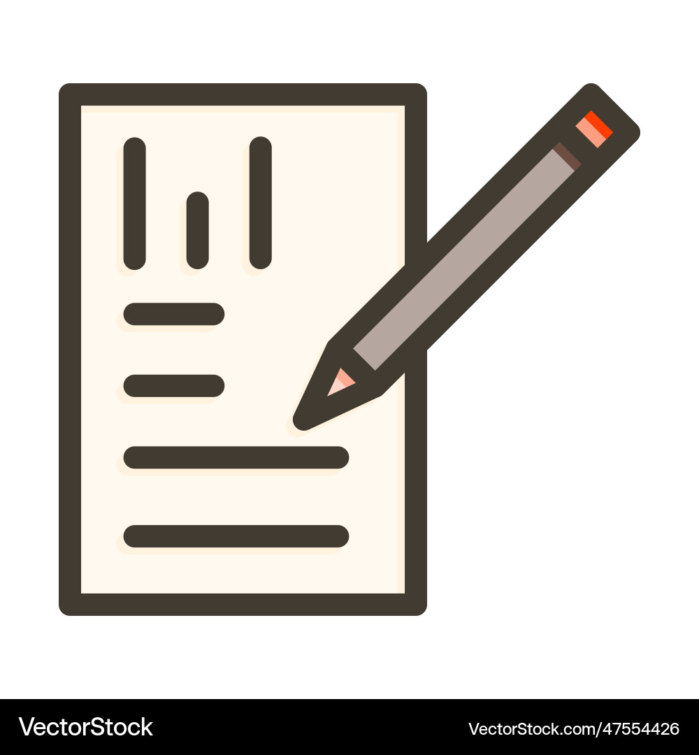 Report thick line filled colors for personal Vector Image