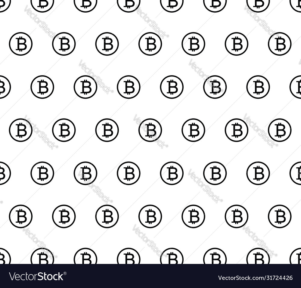 Seamless bitcoin pattern background Royalty Free Vector