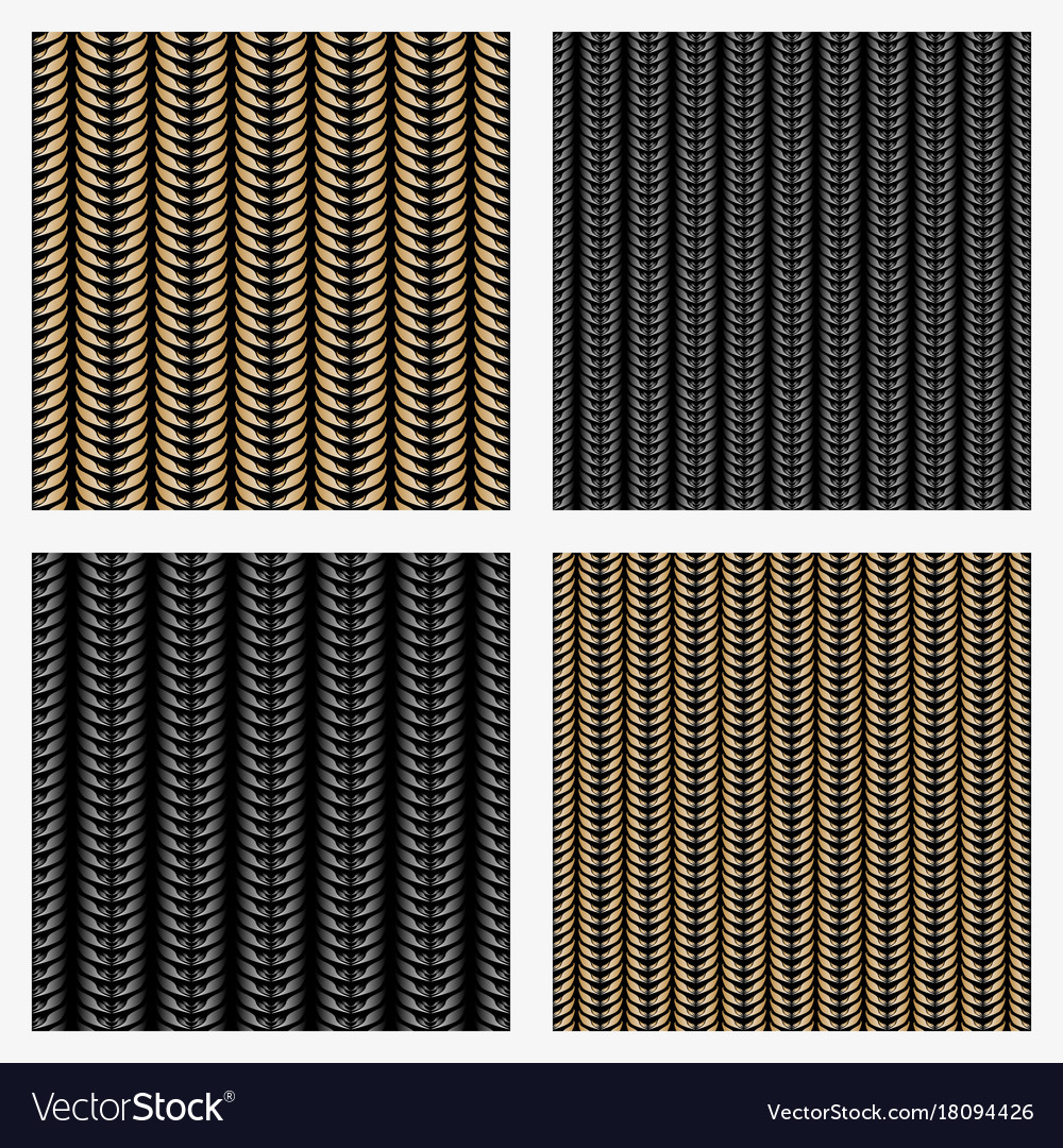 Seamless patterns set Royalty Free Vector Image