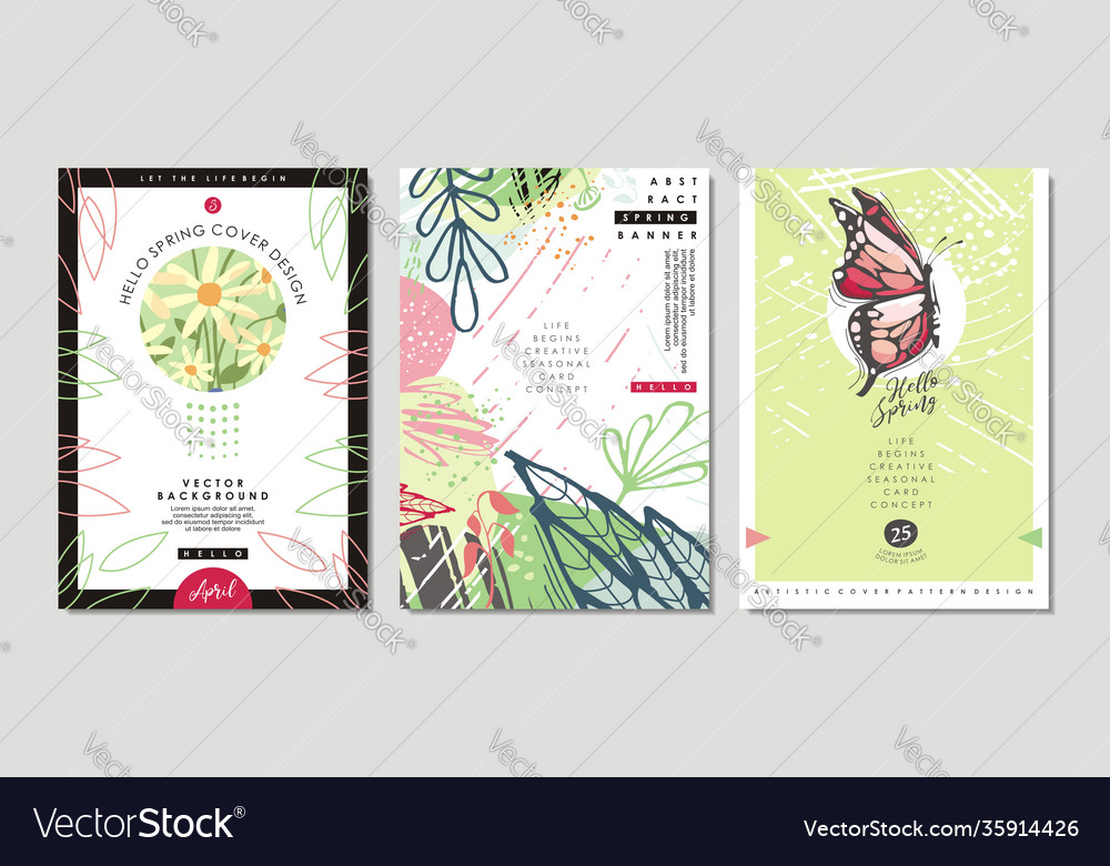 Spring time design template Royalty Free Vector Image