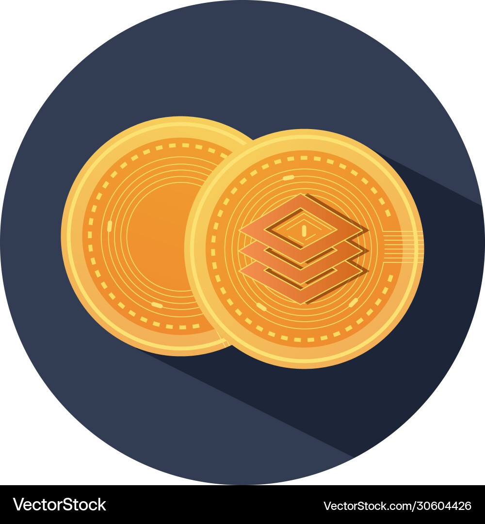 Stratis coins icon block detailed style Royalty Free Vector
