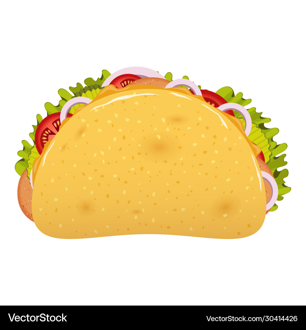 Tasty mexican tacos Royalty Free Vector Image - VectorStock