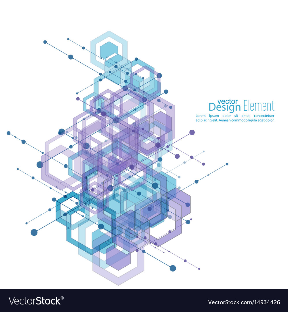 Virtual abstract background Royalty Free Vector Image