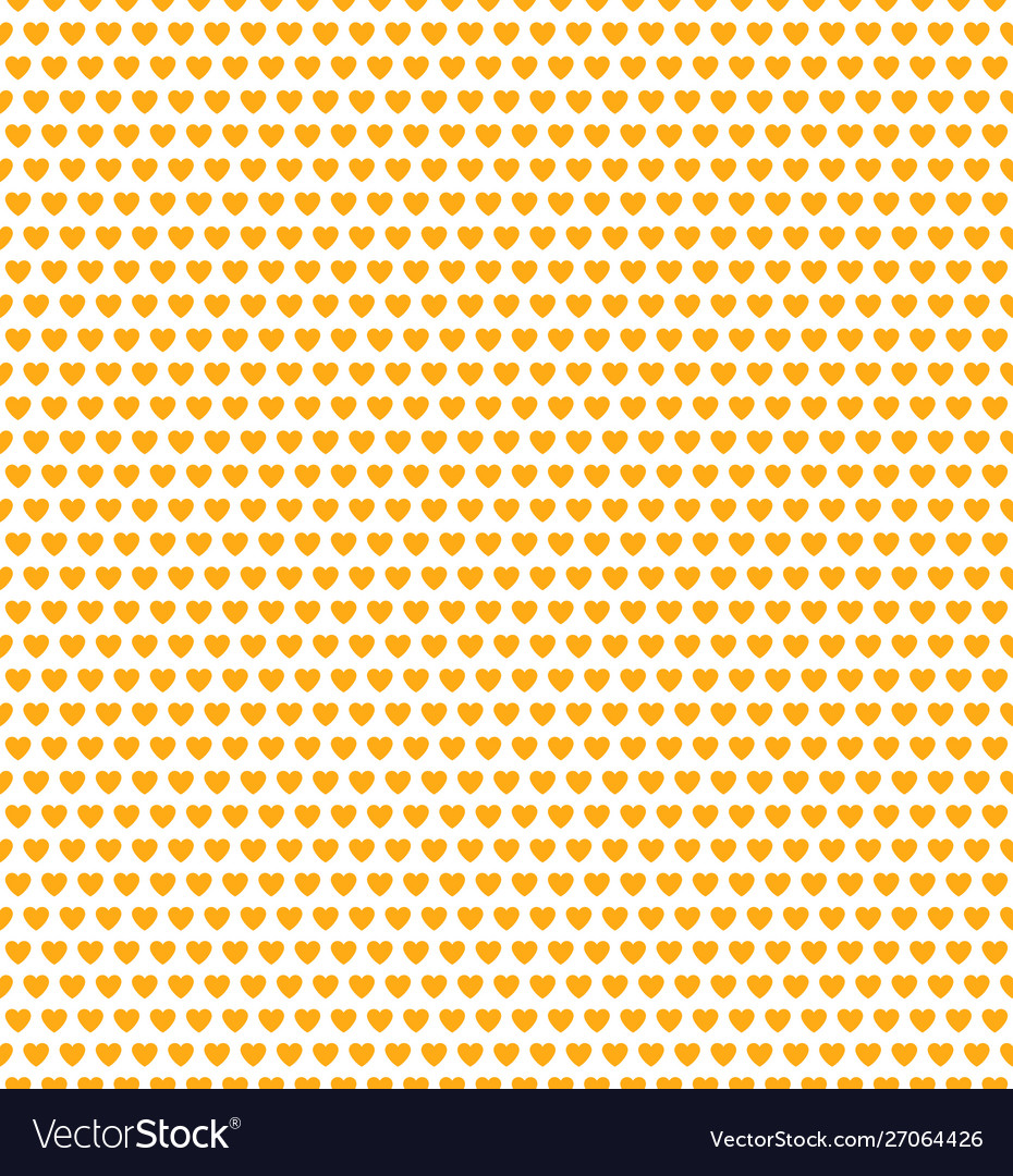 Yellow heart shape pattern Royalty Free Vector Image