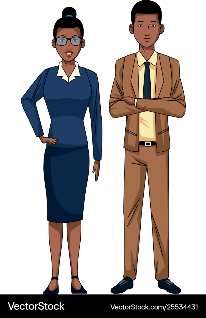 Business couple avatar Royalty Free Vector Image